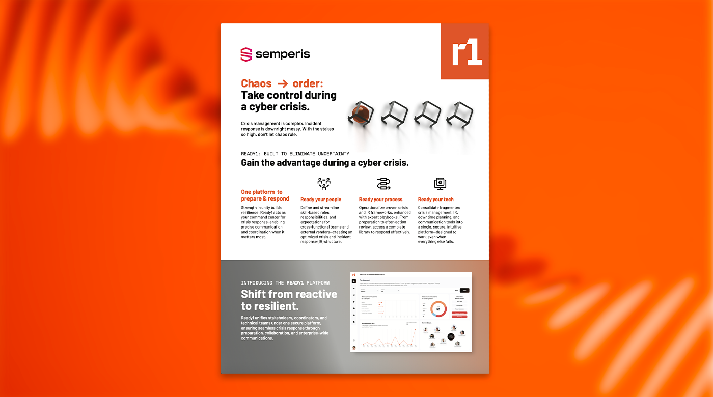 Take Control During a Cyber Crisis with Ready1 - Semperis
